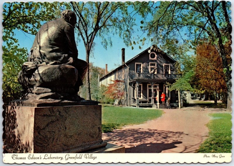 Vintage Continental Size Postcard Thomas Edison Laboratory Greenfield ...