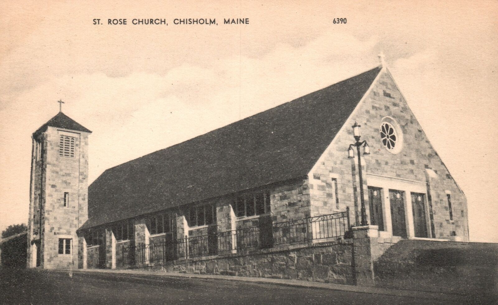 Vintage Postcard 1910's View of St. Rose Church Chisholm Main ME ...