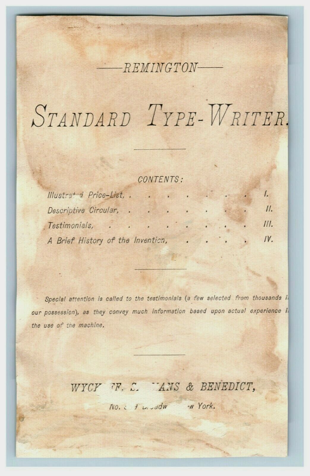 1870s-80s Remington Standard Typewriter Lovely Child & Bird P216 ...