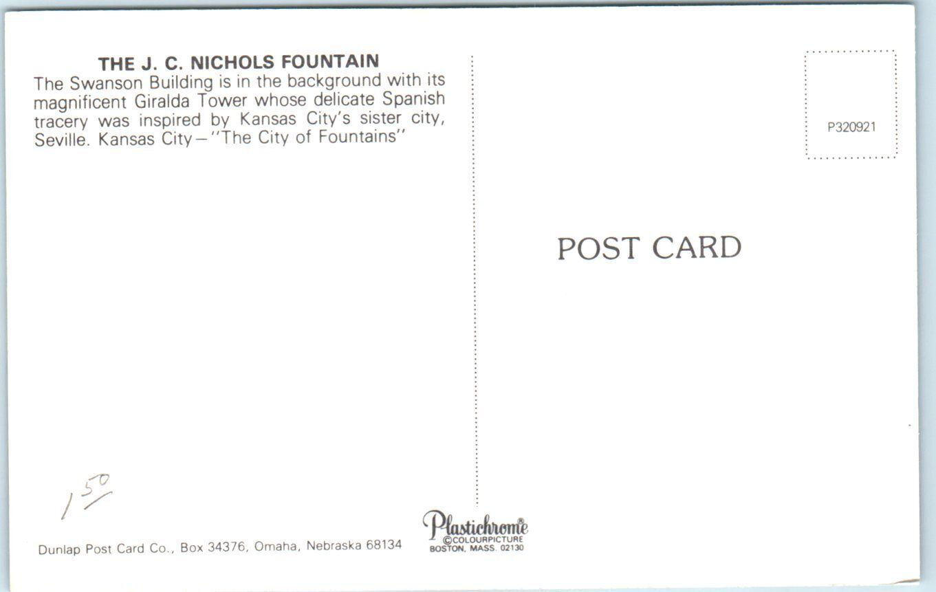 The J. C. Nichols Fountain with Swanson Building - Kansas City ...