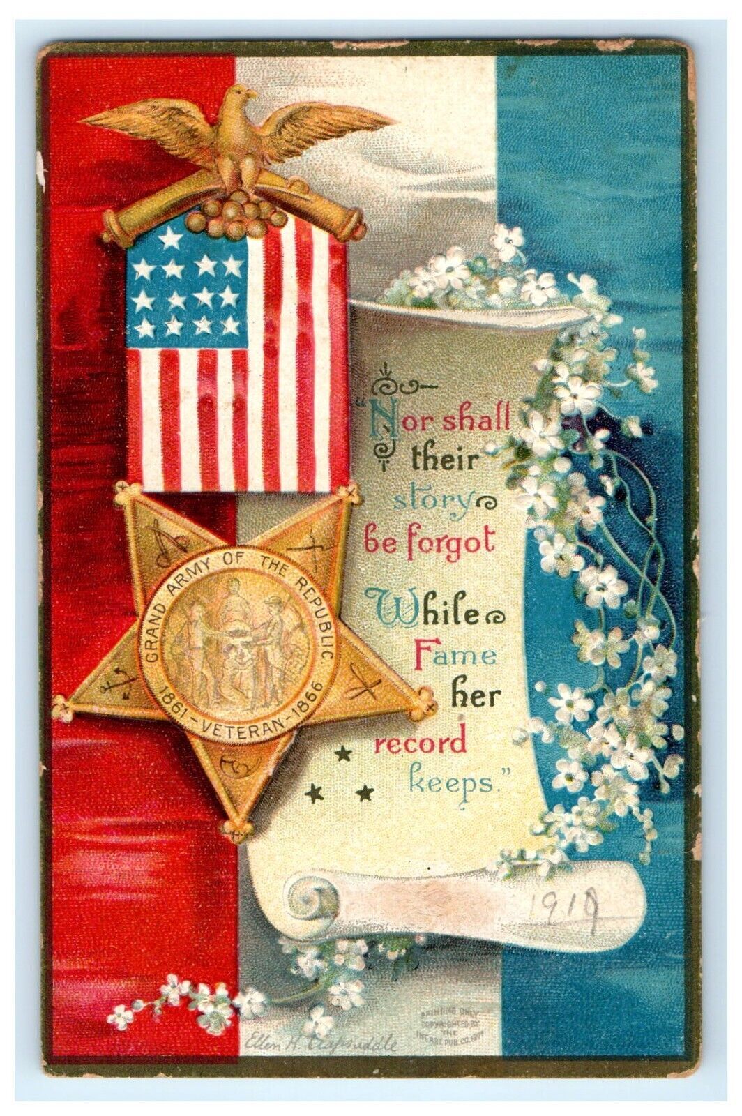 Grand Army Of The Republic Gar Civil War Patriotic Memorial Postcard ...