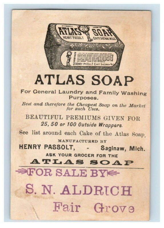 1870s-80s Atlas Soap Rebus Puzzle Cards R.C. Burroughs Lot Of 2 P207 ...