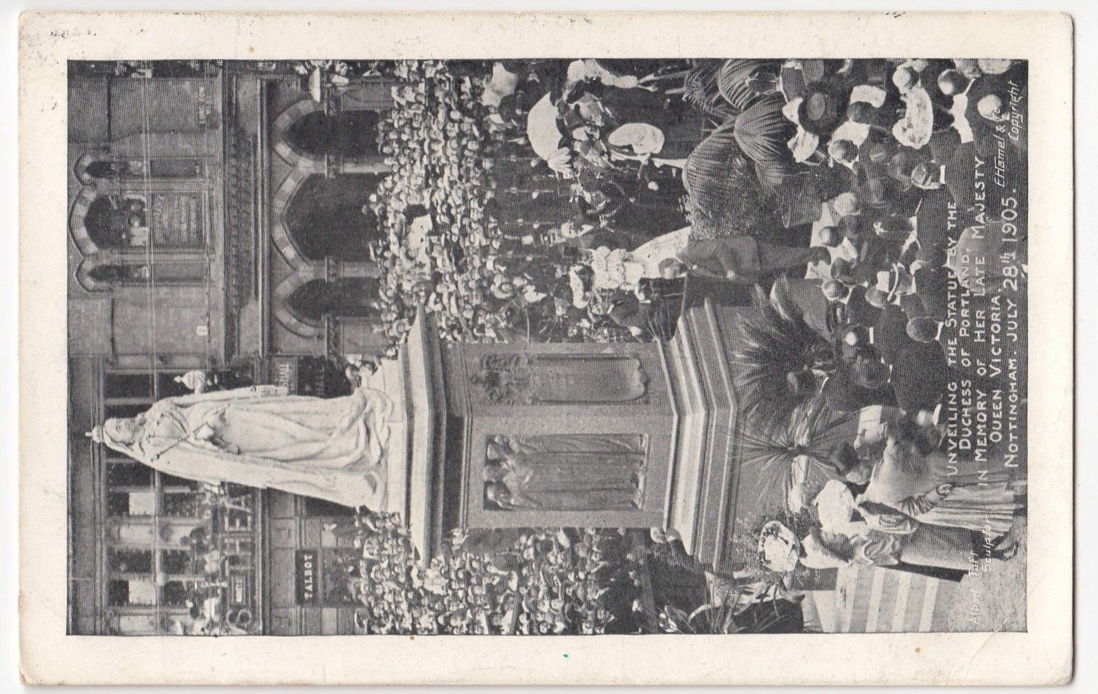 Unveiling Of Statue In Memory Of Queen Victoria PPC Longeaton PMK 1905 ...