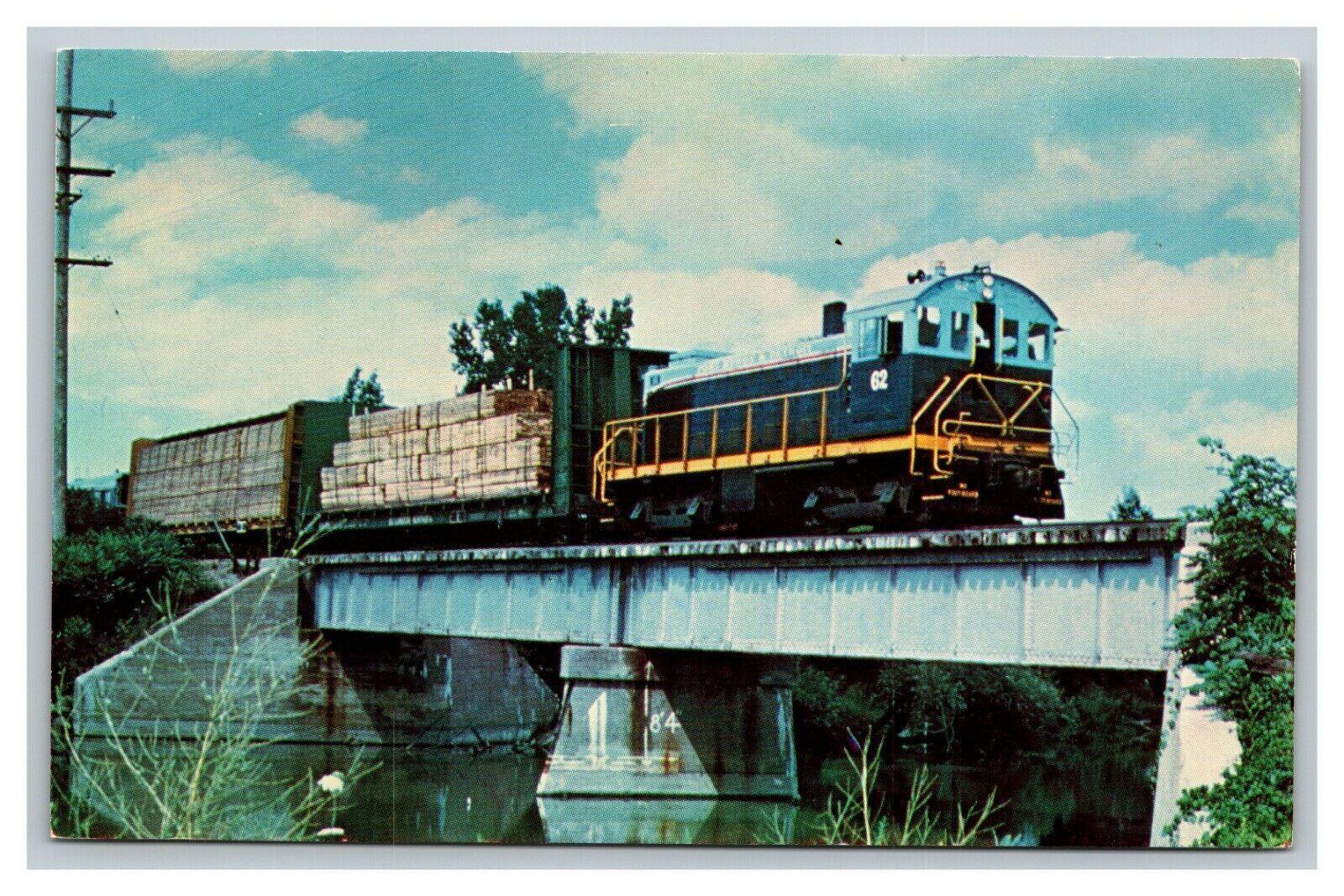 Vintage 1981 Postcard Port Huron & Detroit Railroad Locomotive St Clair ...