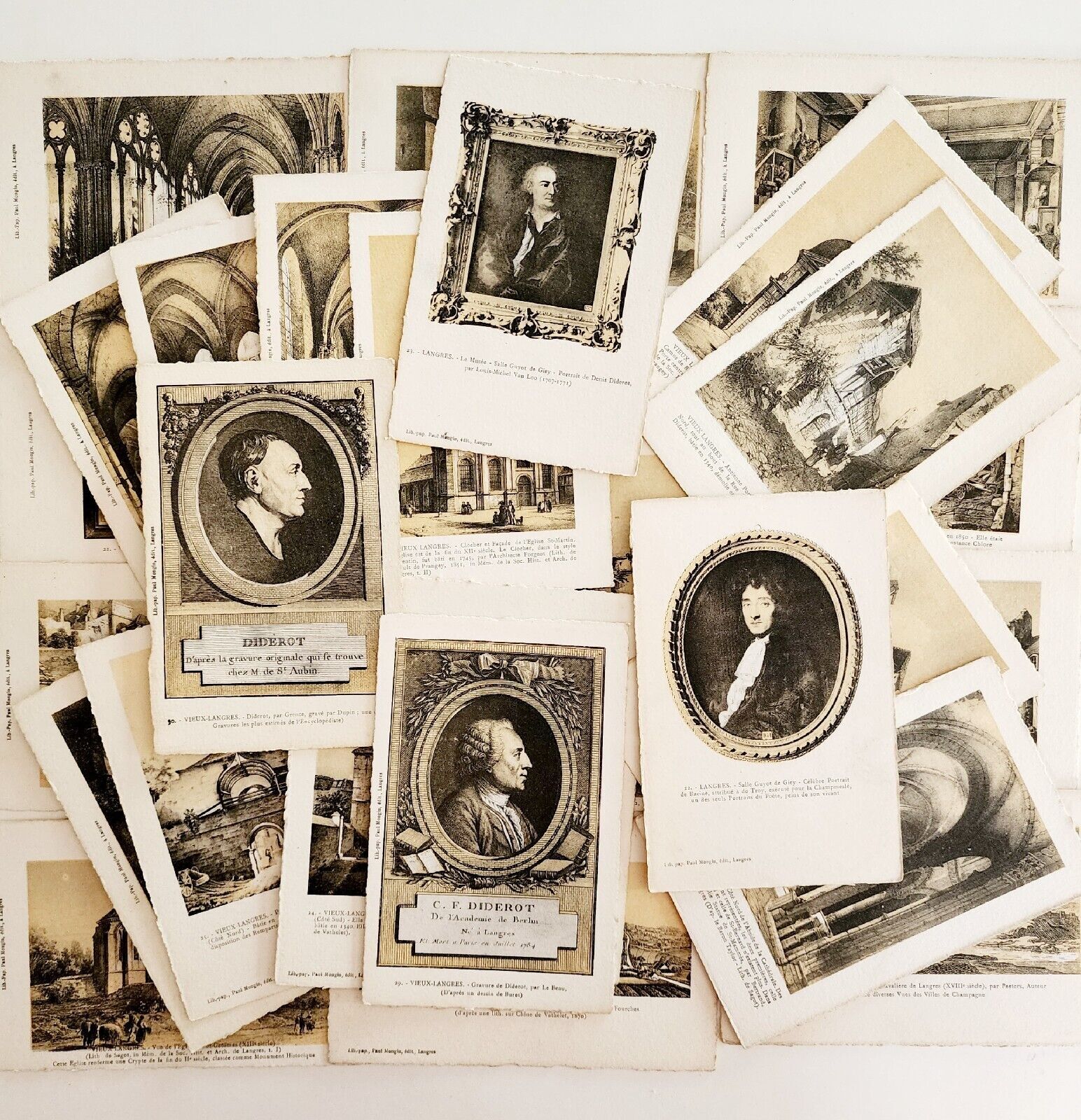 Postcards France Lot Of 30 Architecture Portrait Lithograph 1900s-20s ...