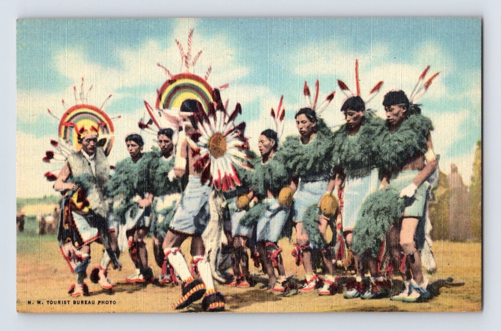Postcard New Mexico Gallup NM Native American Pueblo Indian Rainbow ...