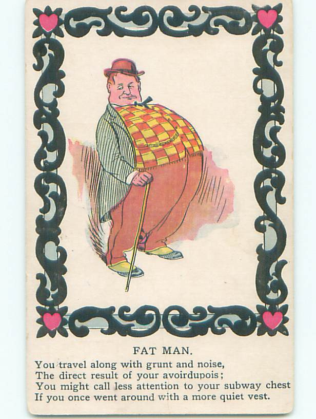 Pre-Linen Caption IS FAT MAN - Very Large MAN Shown J3087 | Topics ...