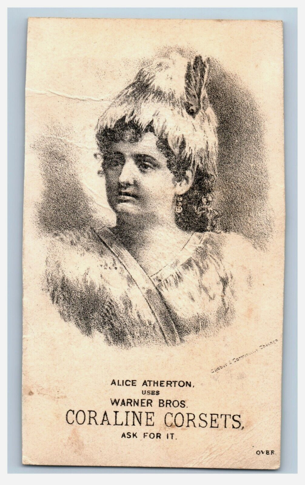 1880s Dr. Warner's Coraline Corsets Dancer Performer Alice Atherton Fab ...