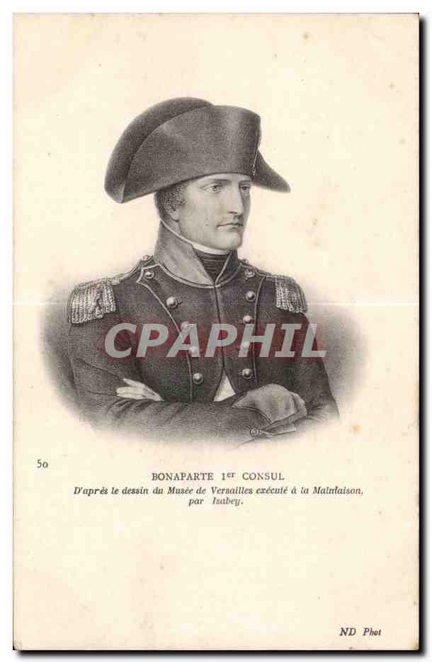 Postcard Old Army 1st Consul Bonaparte D after drawing the Museum of ...