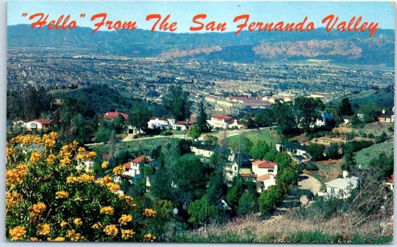 Postcard - "Hello" from the San Fernando Valley, Los Angeles ...