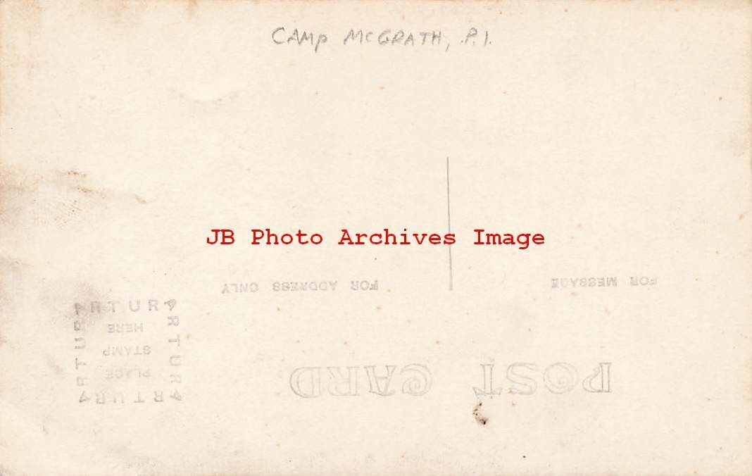 Black Americana, RPPC, Integrated, Camp McGath, Batangas Philippines ...