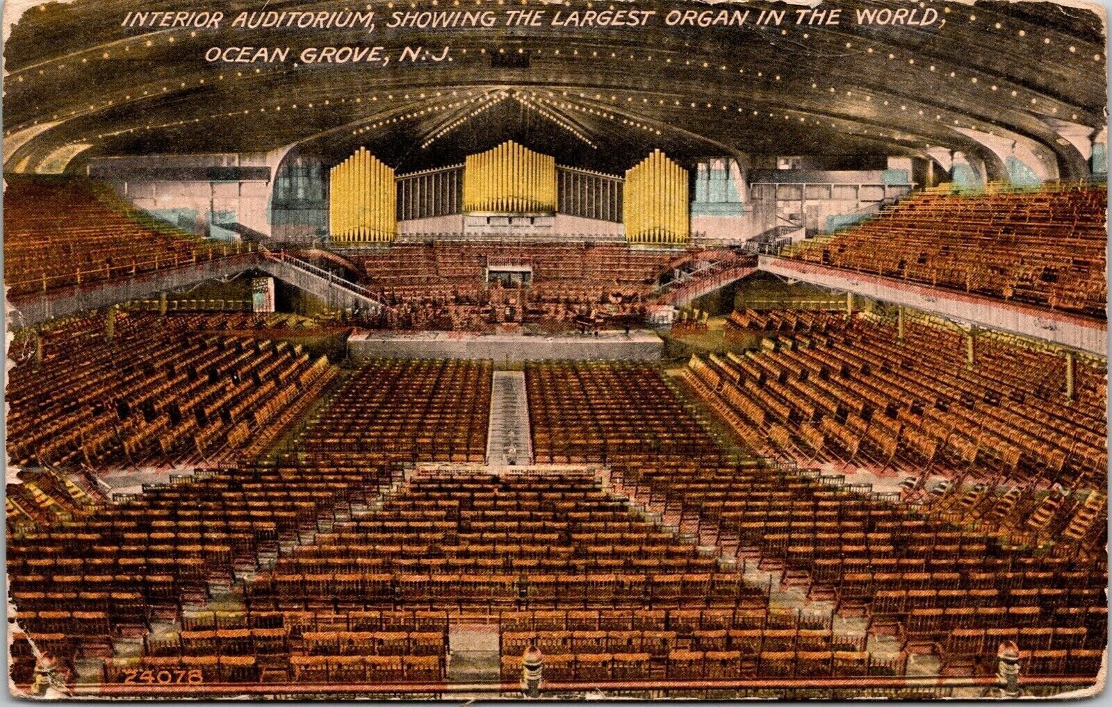 Interior Auditorium Showing Worlds Largest Organ Ocean Grove NJ ...