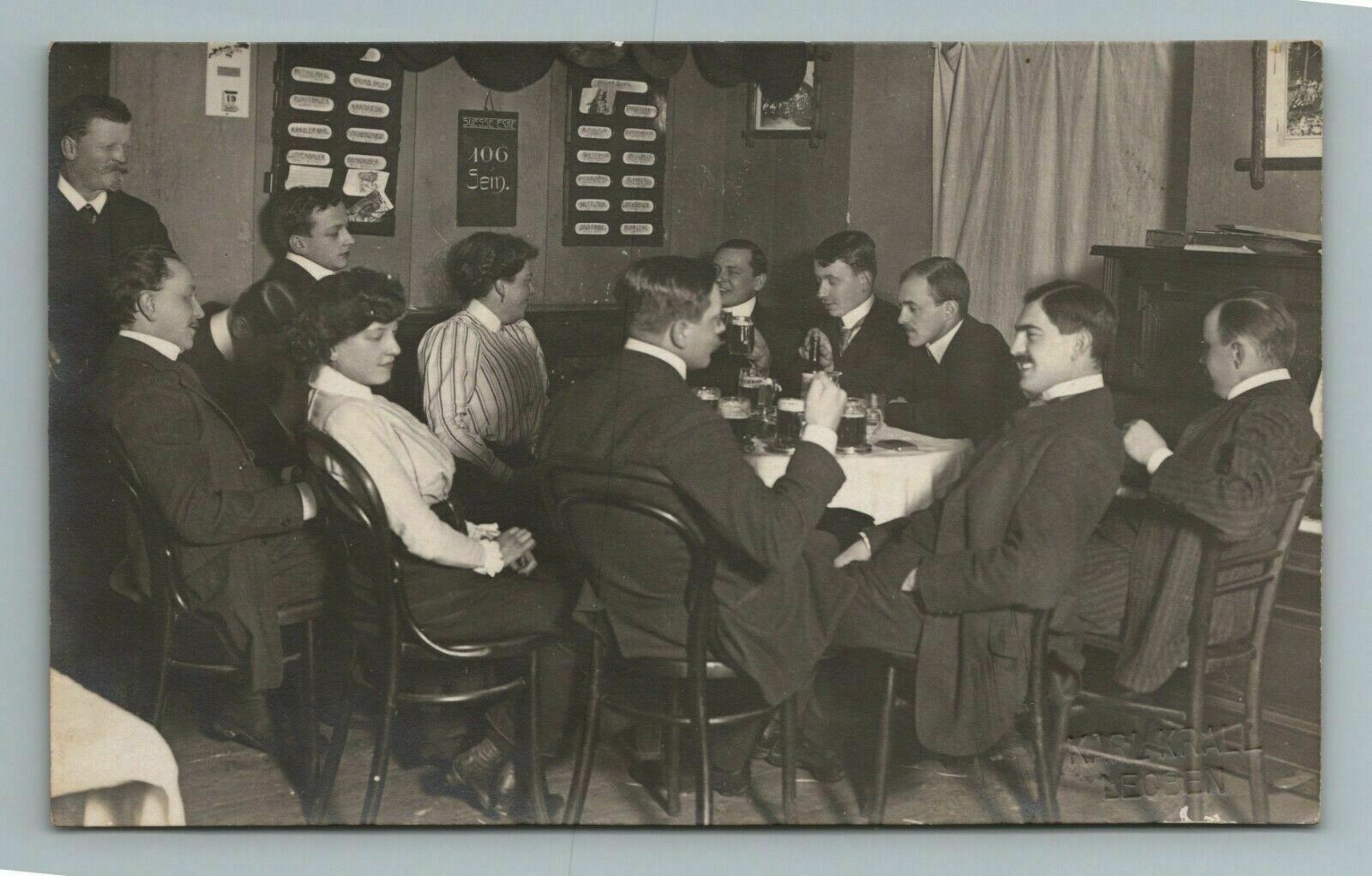 1900s 1910s Men Women Dinner Party Beer RPPC Vintage Postcard | Africa ...