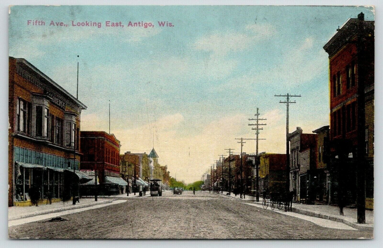 Antigo Wisconsin~Fifth Avenue East~Goldberg's Department Store~Steam ...