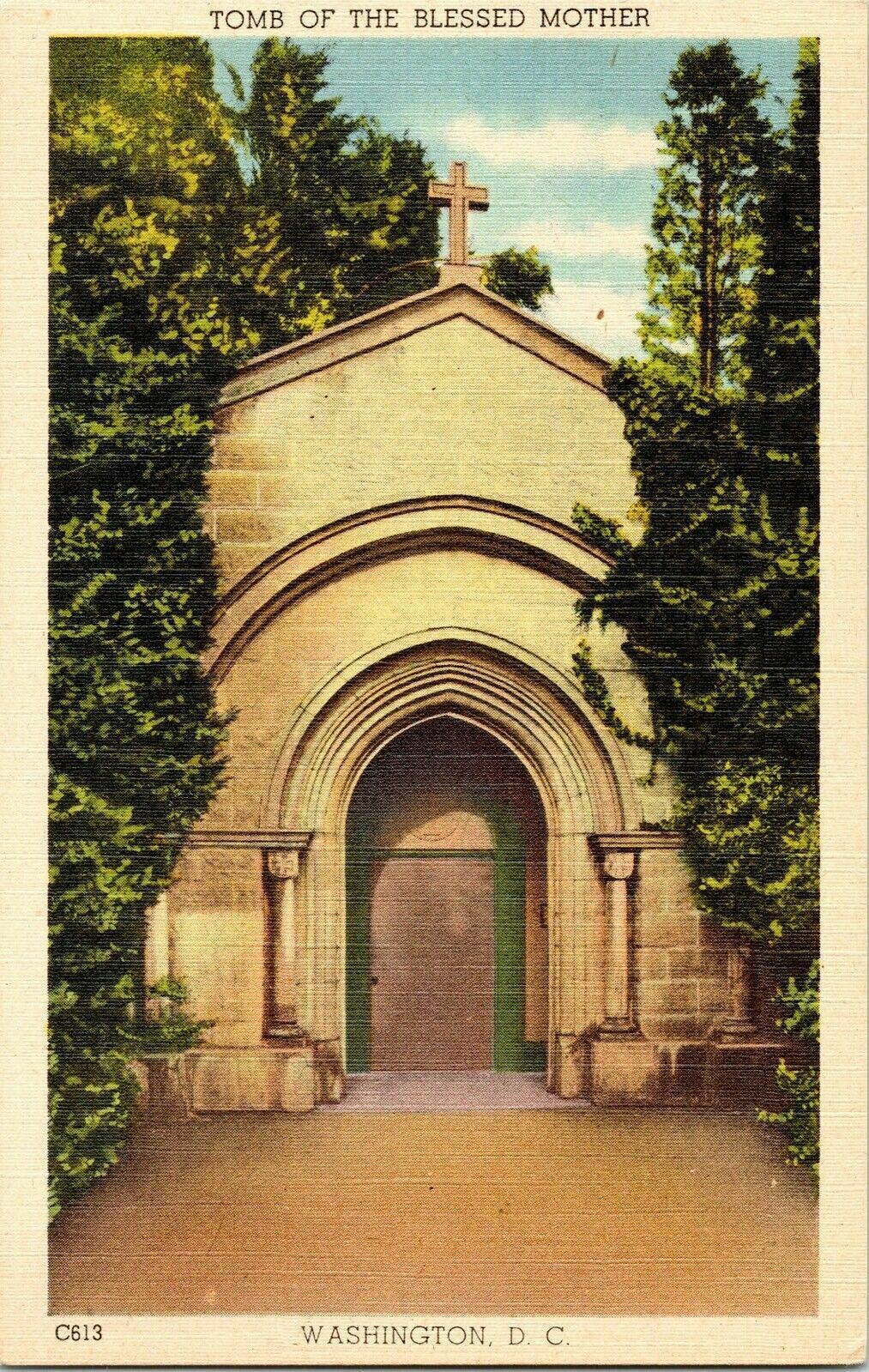 Tomb Blessed Mother Cross Washington DC Grotto Gethsemane Vtg Postcard UNP Child | Europe ...