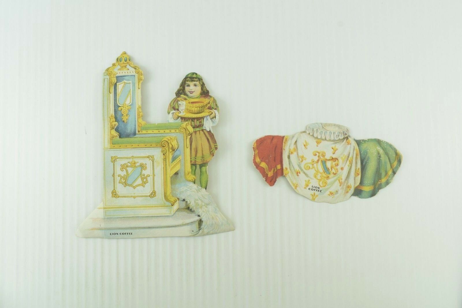 1890's Old King Cole Paper Doll Set Lion Coffee Victorian Trade Cards ...