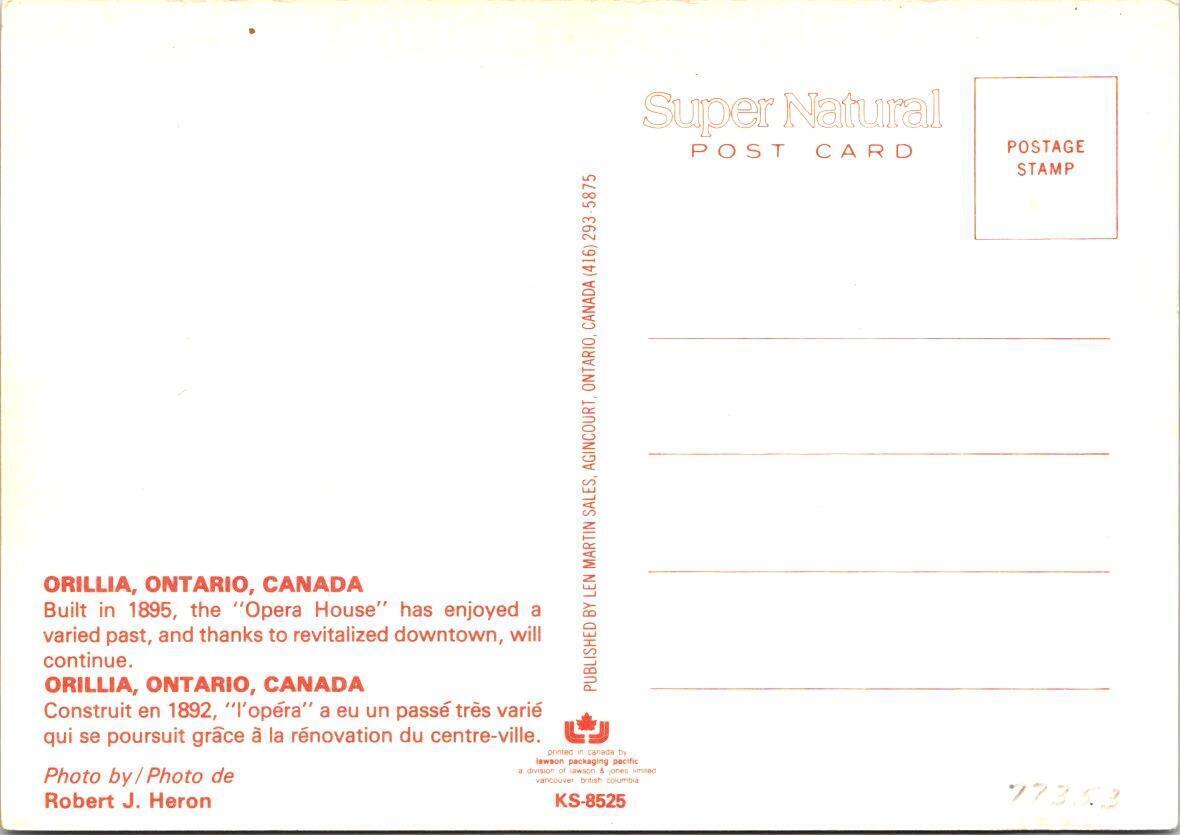 Orillia, Ontario Canada OPERA HOUSE Downtown Sign~Street Scene 4X6 ...