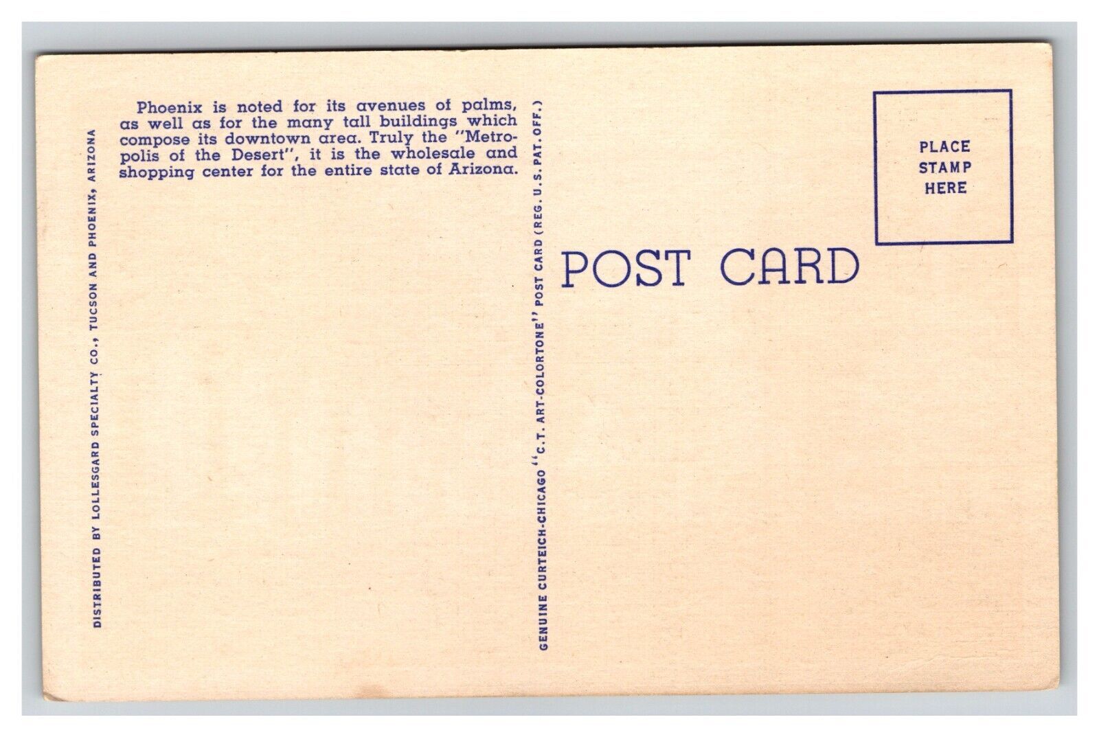 Vintage 1940s Postcard Luhrs Building/Tower, Court House Lawn, Phoenix ...