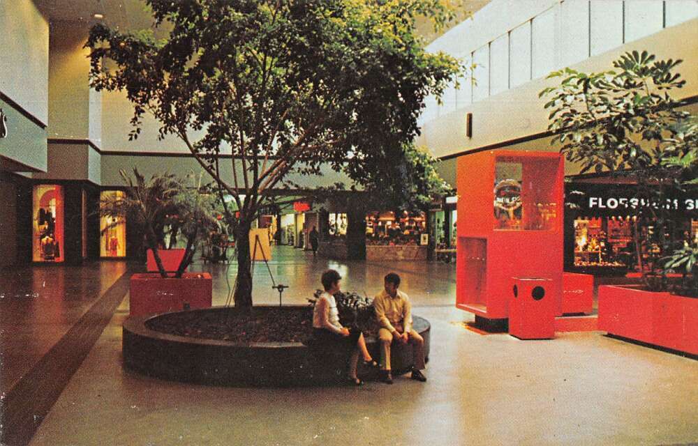 Merritt Island Florida Merritt Square Mall Interior Vintage Postcard ...