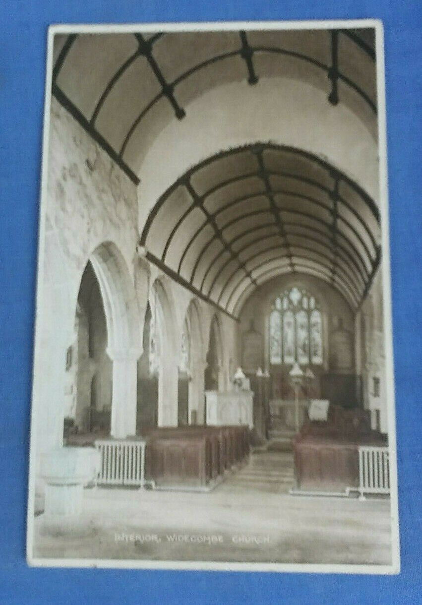 Vintage Postcard Interior Widecombe Church Devon D1B | Europe - United ...