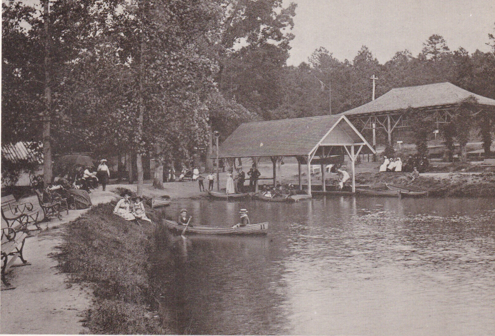 Georgia Atlanta Boating On Lake Abana In Grant Park Circa 1890 | United ...