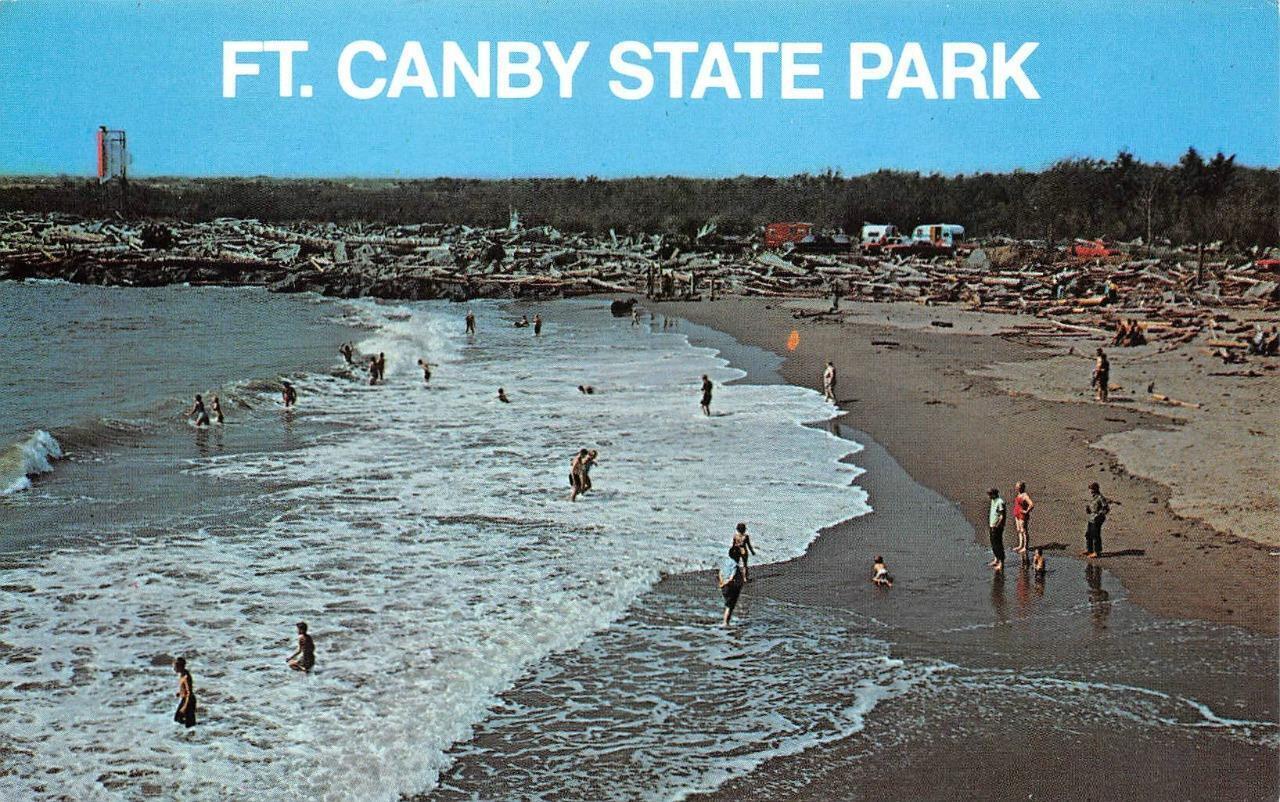 FORT CANBY STATE PARK Columbia River, WA Waikiki Beach c1960s Vintage ...