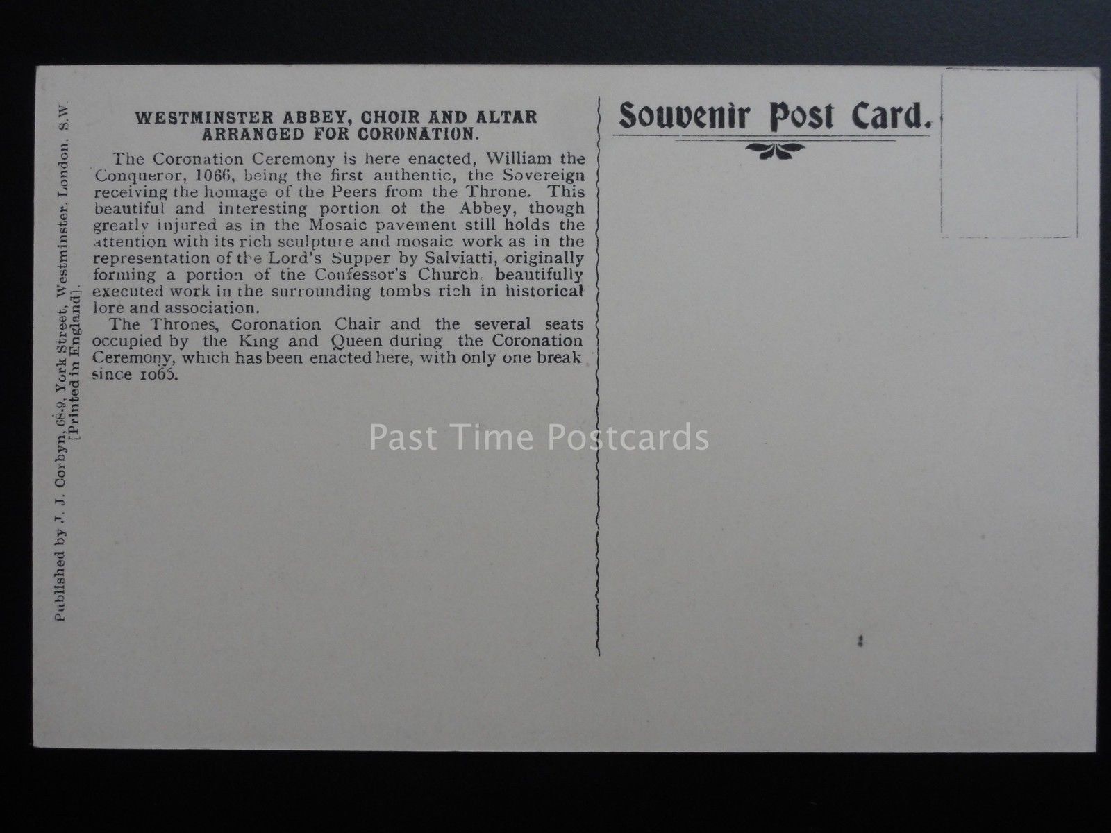 Westminster Abbey Arranged for Coronation KING & QUEENS THROWN - Old ...