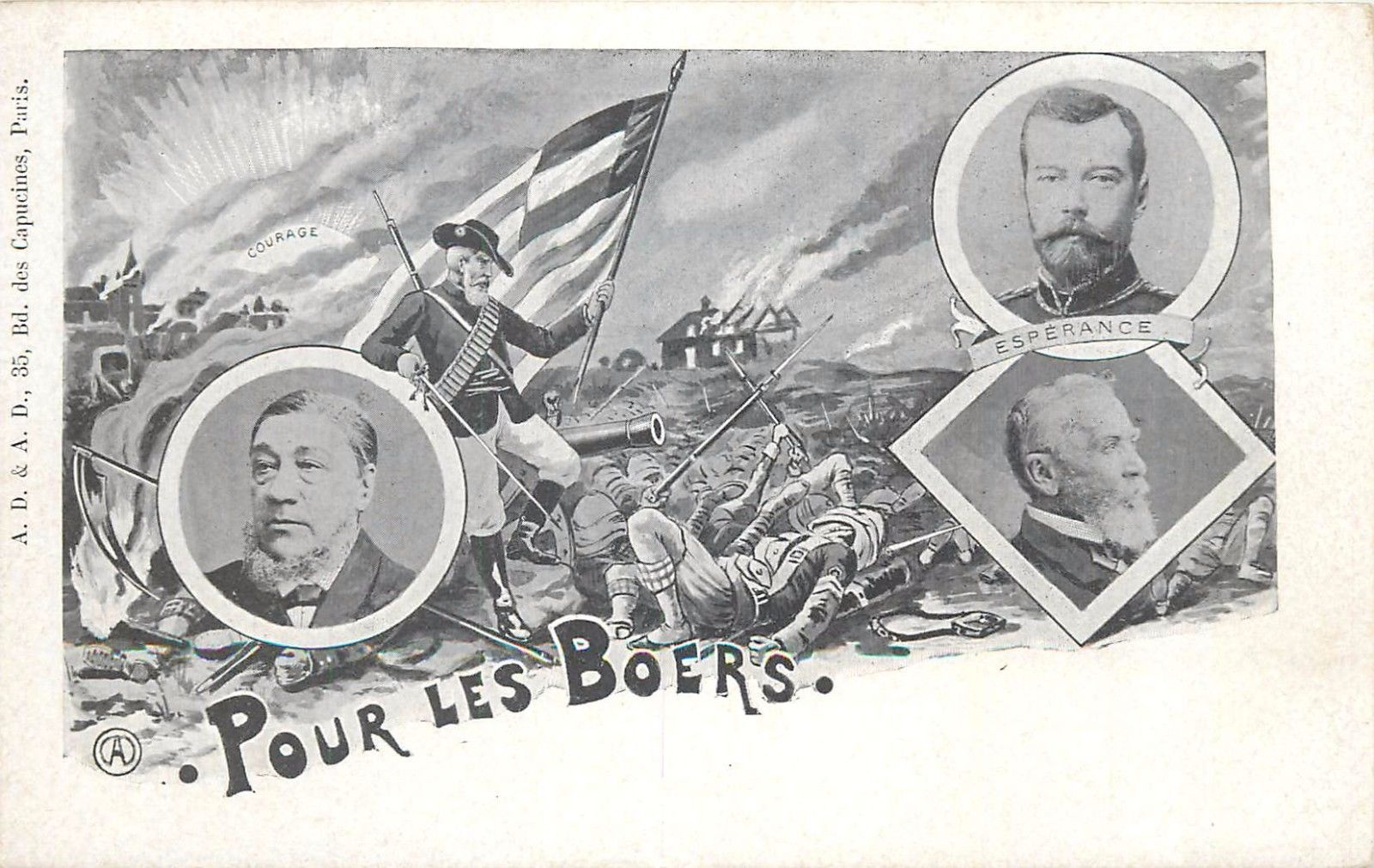 Pour les Boers Transvaal President Paul Kruger Nicholas II of Russia ...