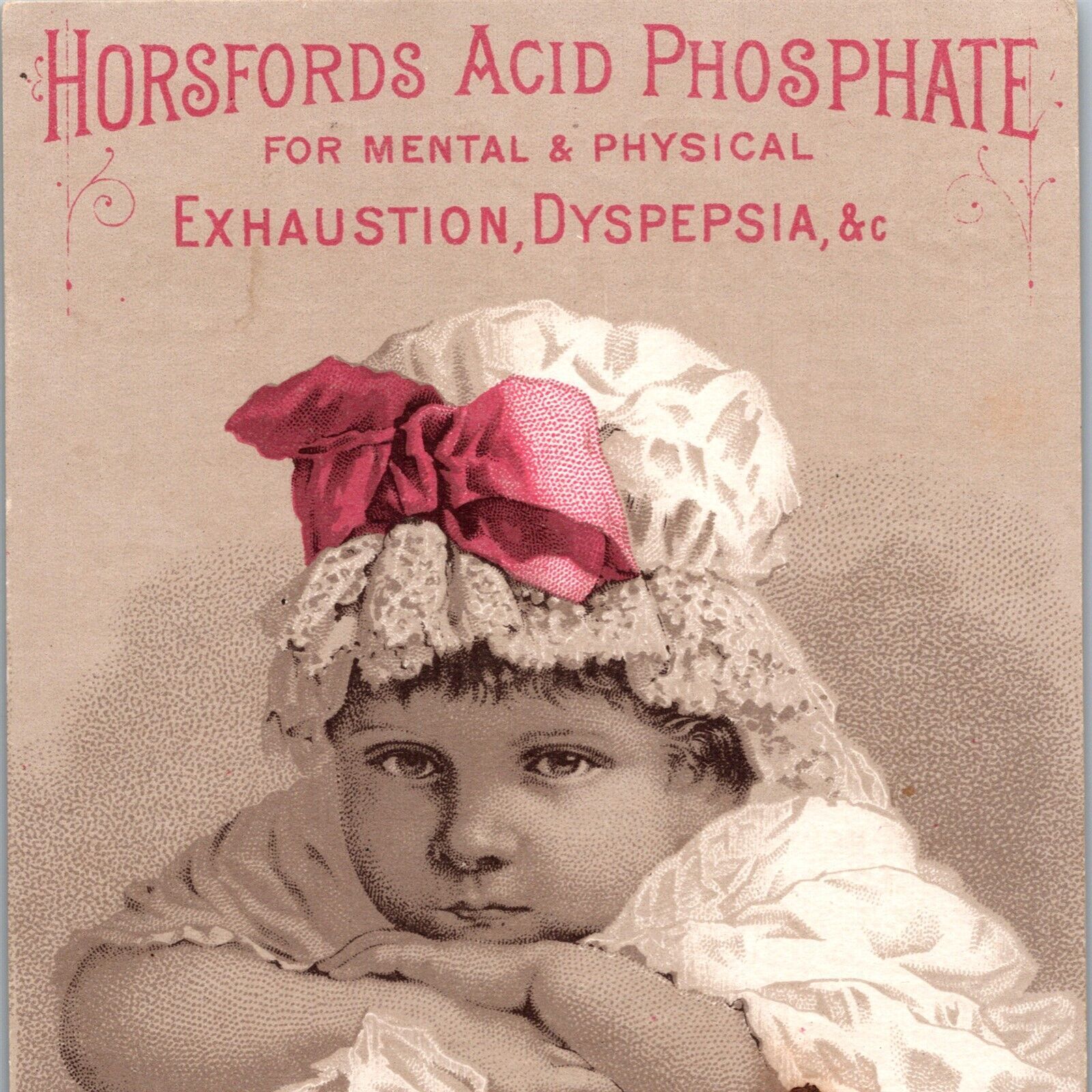 1880s W A Holden Bellows Falls VT Horsford's Acid Phosphate Victorian ...