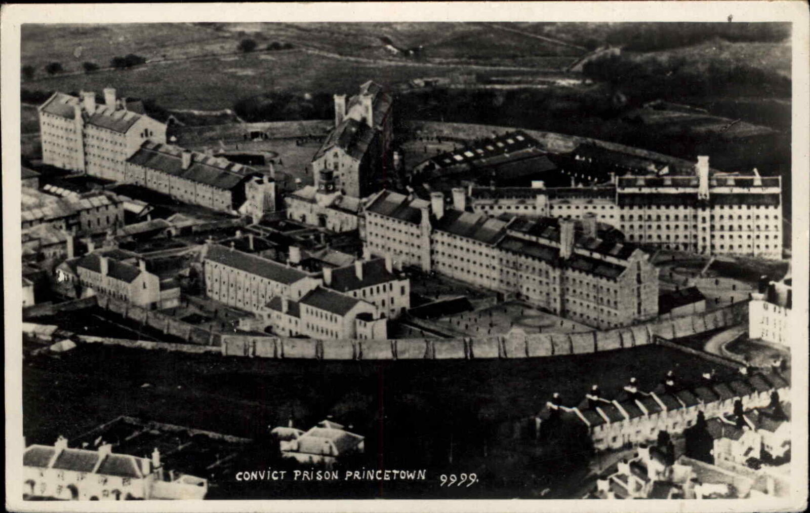 Vintage RPPC Princetown Devon Convict Prison Air View Real Photo ...