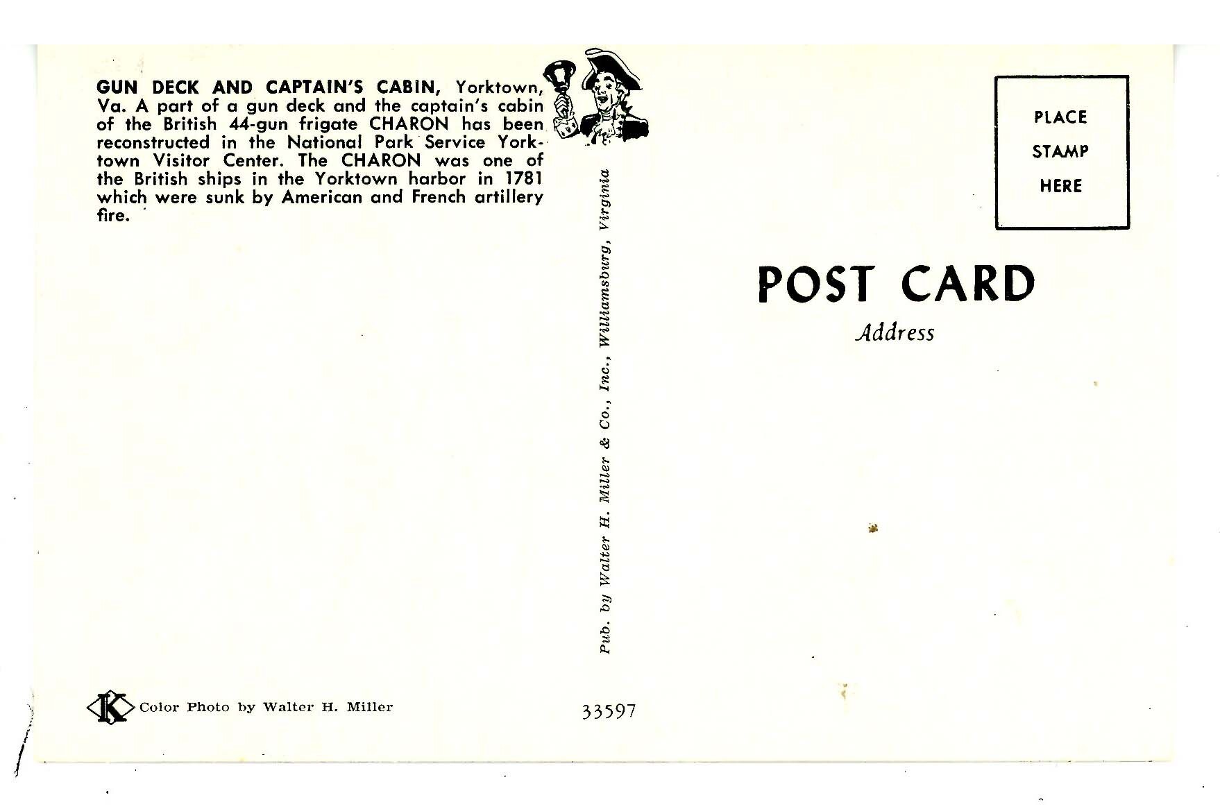 VA - Yorktown. Gun Deck & Captain's Cabin, Frigate "Charon" | United ...