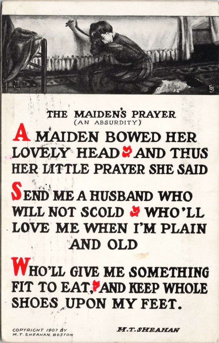 The Maiden's Prayer c1908 MT Sheahan Postcard F64 | United States ...