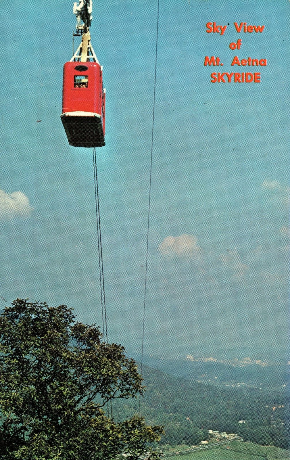 Vintage Postcard SKY View of Mount Aetna via Skyride | Other / Unsorted ...