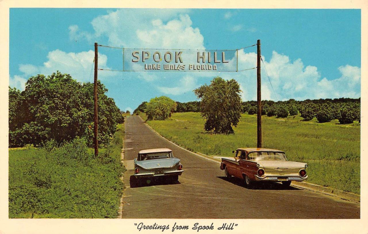 SPOOK HILL Lake Wales, Florida Gravity Hill Cars Roadside 1960s Vintage ...