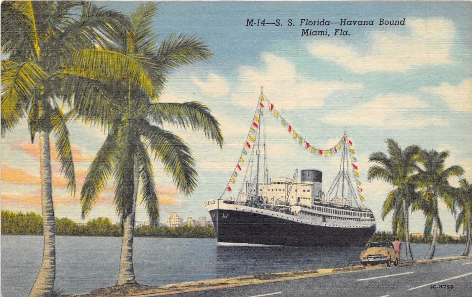 Miami Florida 1940s Postcard SS Florida Steamship Luxury Cruise Liner ...