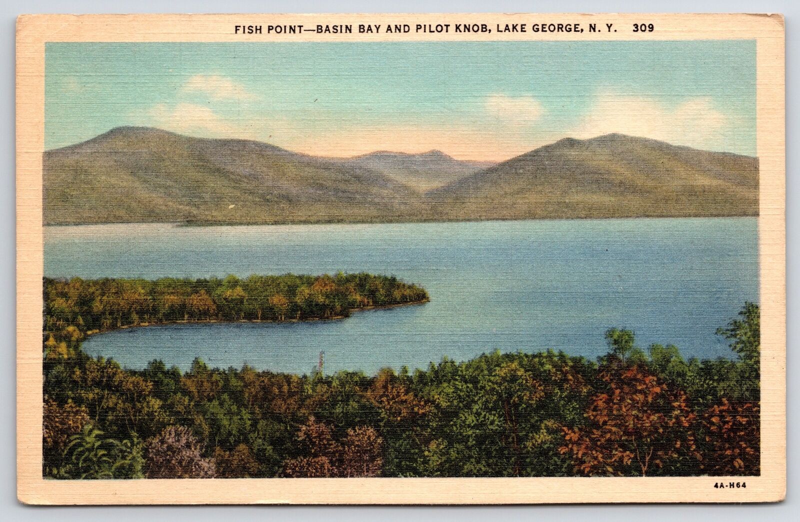 Fish Point Basin Bay Pilot Knob Lake George New York NY Mountain Forest ...