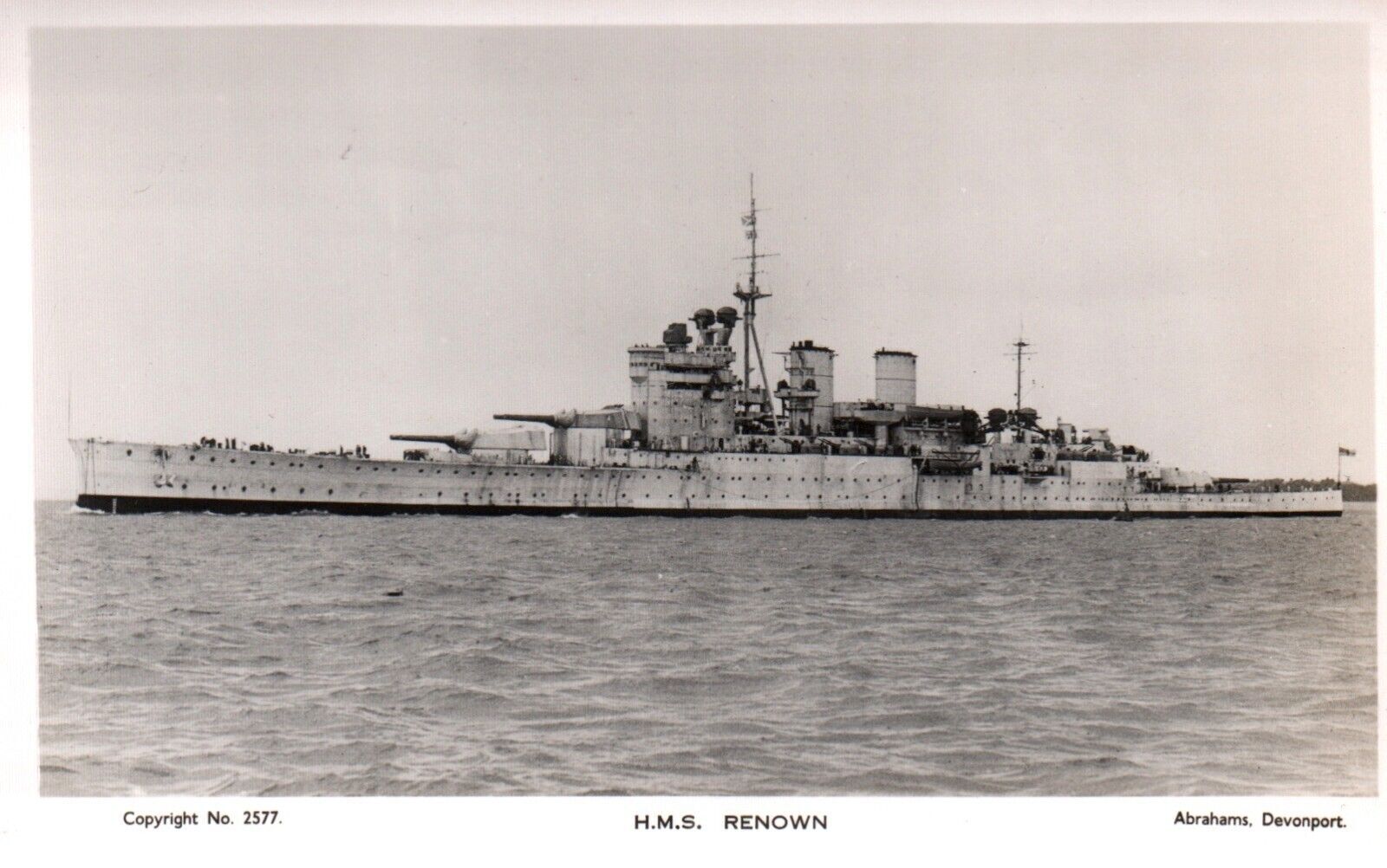 Royal Navy Battleship HMS Renown RPPC Antique Postcard c1910s | Other ...