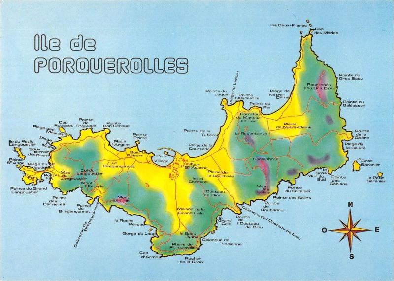 BT9800 plan de l ile de porquerolles map cartes geographiques 1 2 ...