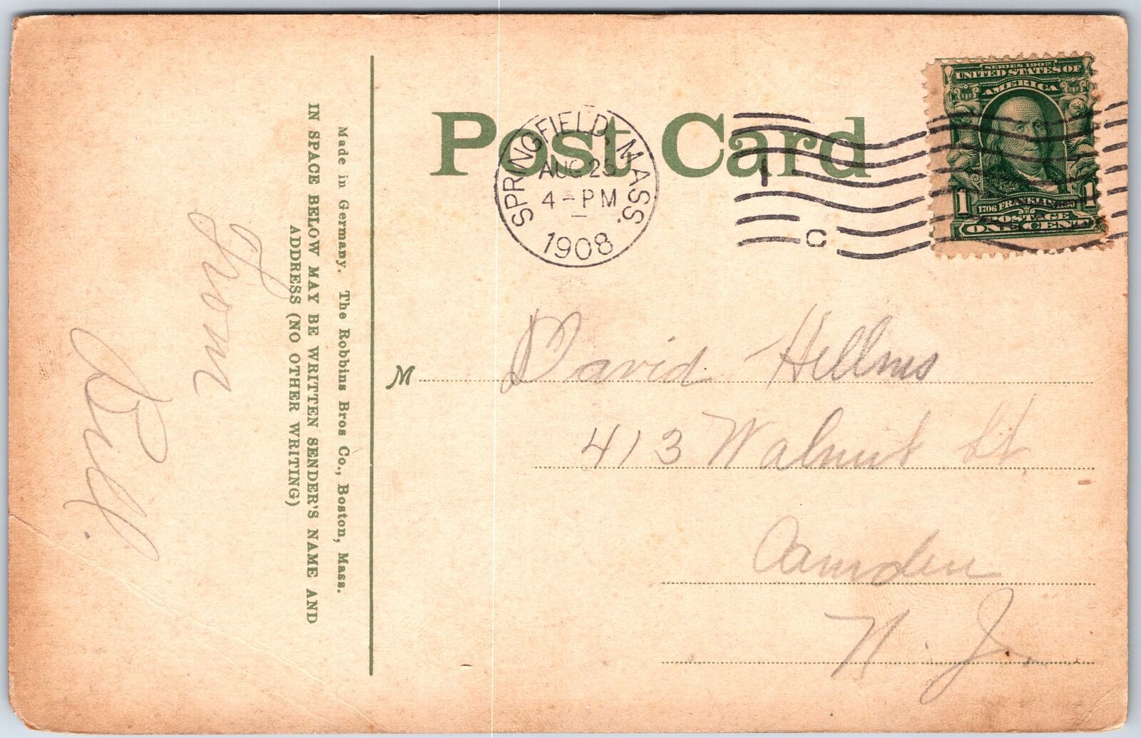 Vintage Postcard the ART Museum at Springfield Massachusetts Posted ...