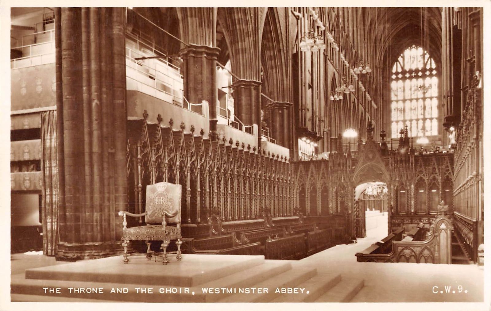 uk4338 throne and chior westminster abbey london real photo uk | Europe ...