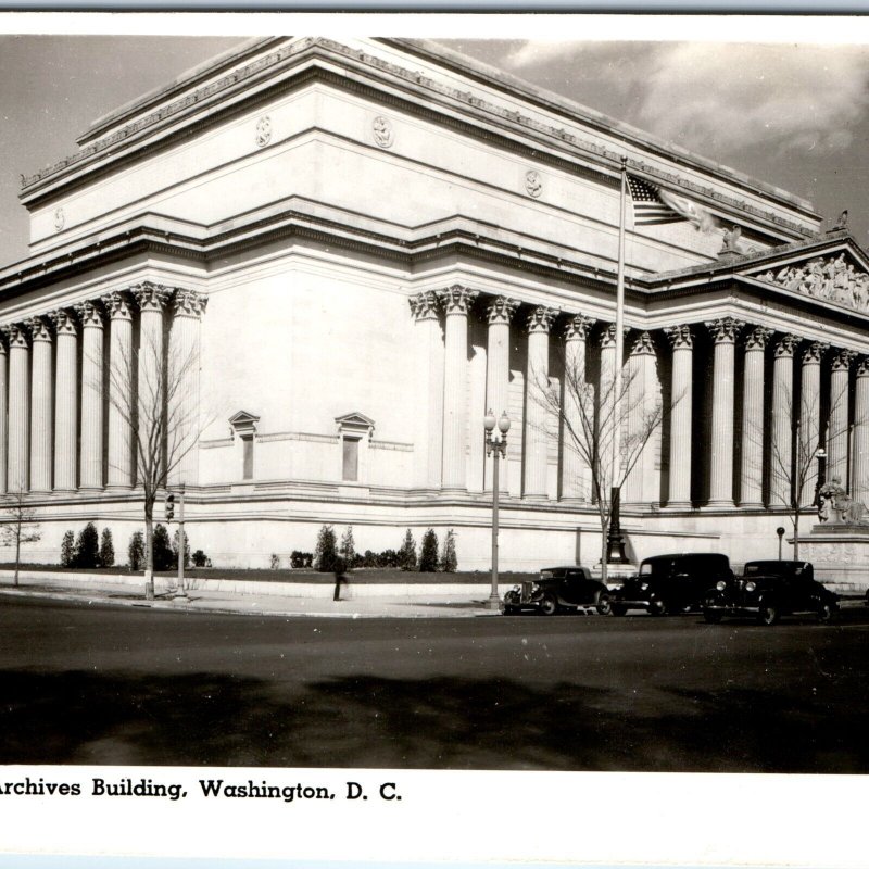1940s Washington DC RPPC National Archive Neoclassical Greek Roman Ford ...