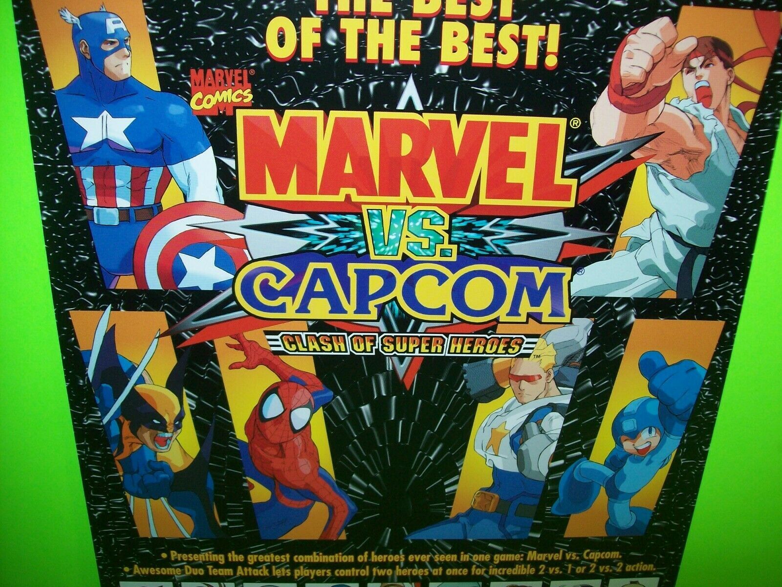 Marvel VS Capcom Super Heroes Arcade FLYER 1998 Original Venom ...