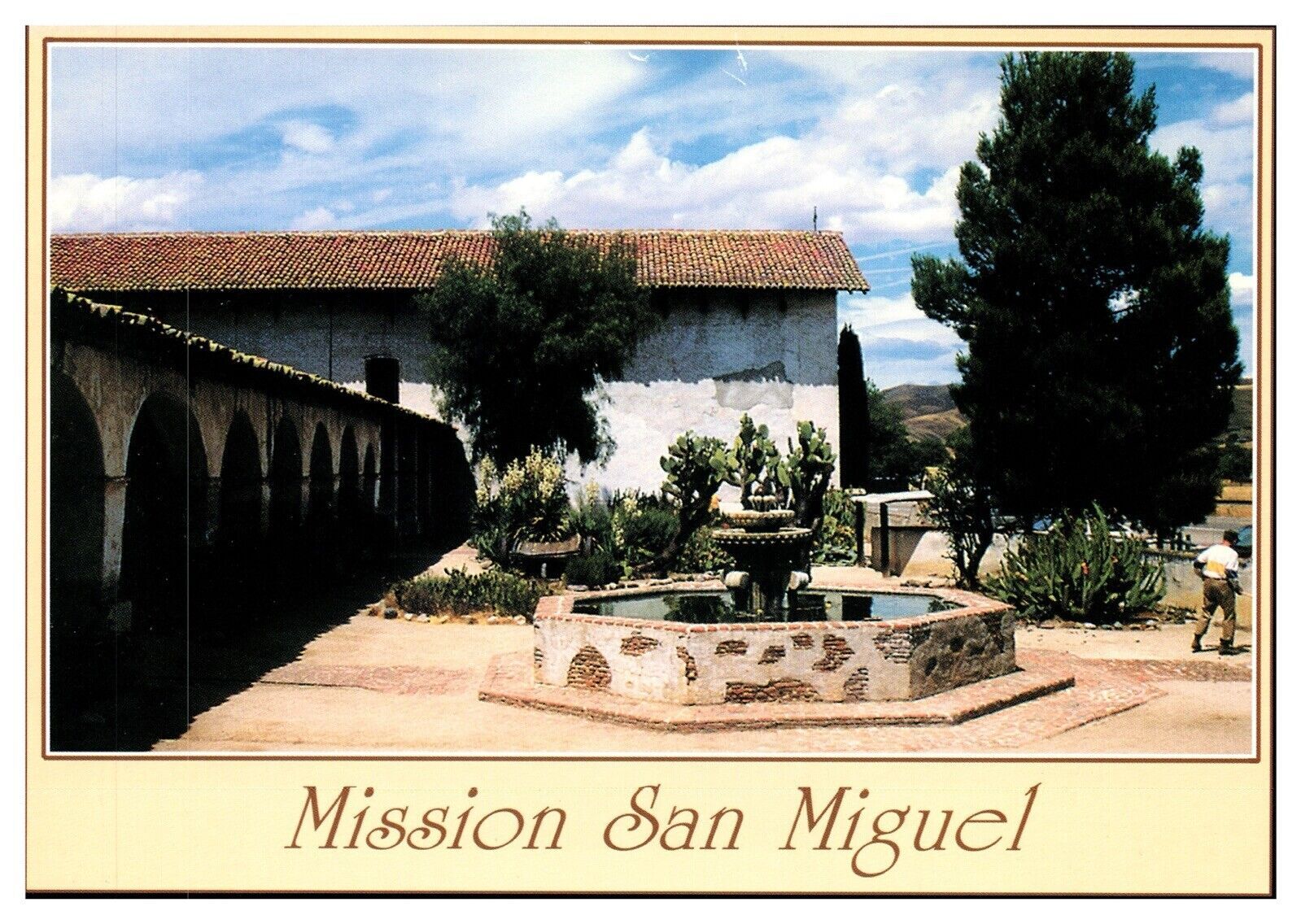 Mission San Miguel Arcangel Courtyard Water Fountain Chrome UNP ...