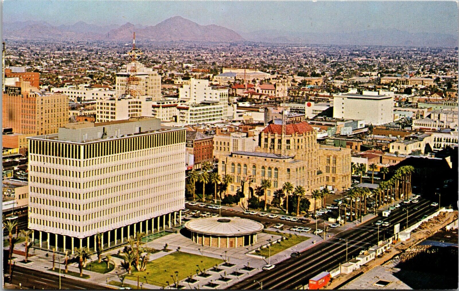 Phoenix Arizona Downtown Aerial View Municipal Building Camelback ...