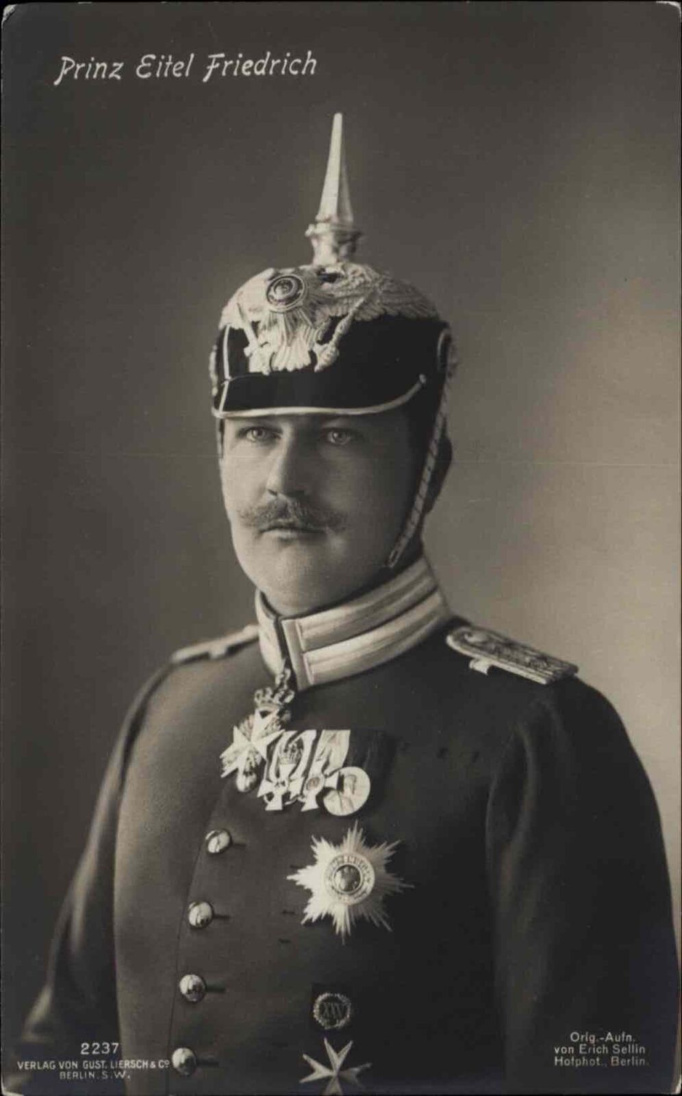 German Royalty Military Uniform Medals Hun Helmet Prinz Eitel Friedrich ...