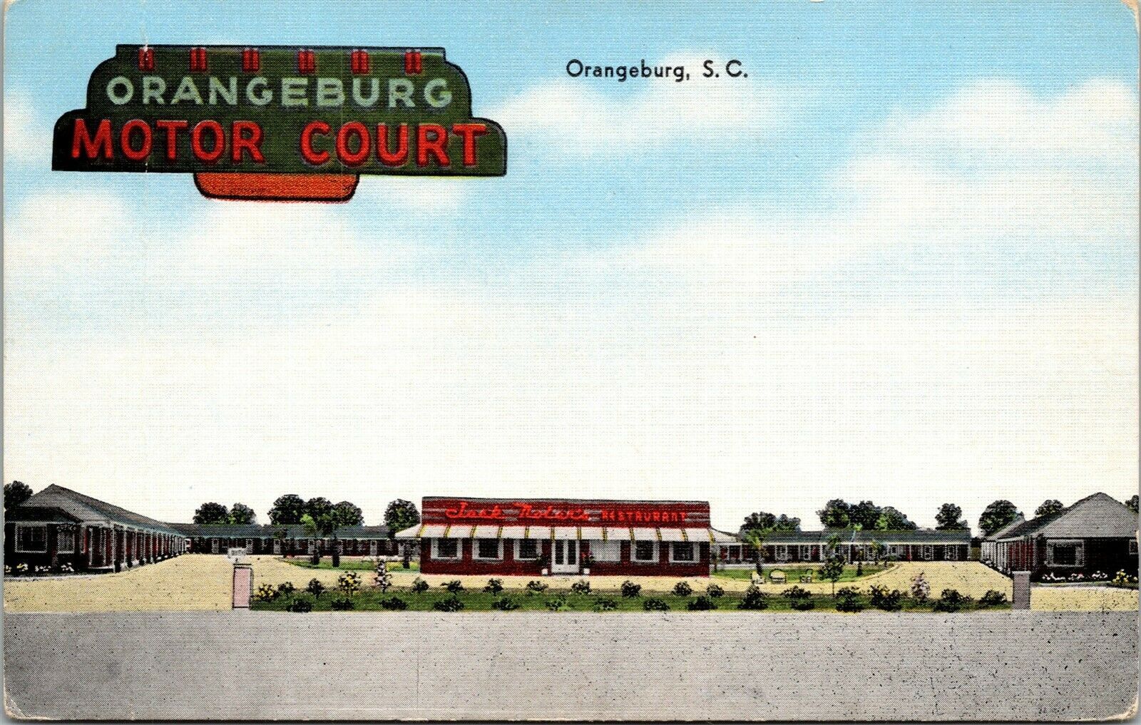 Vtg Orangeburg South Carolina SC Orangeburg Motor Court Motel 1940s ...