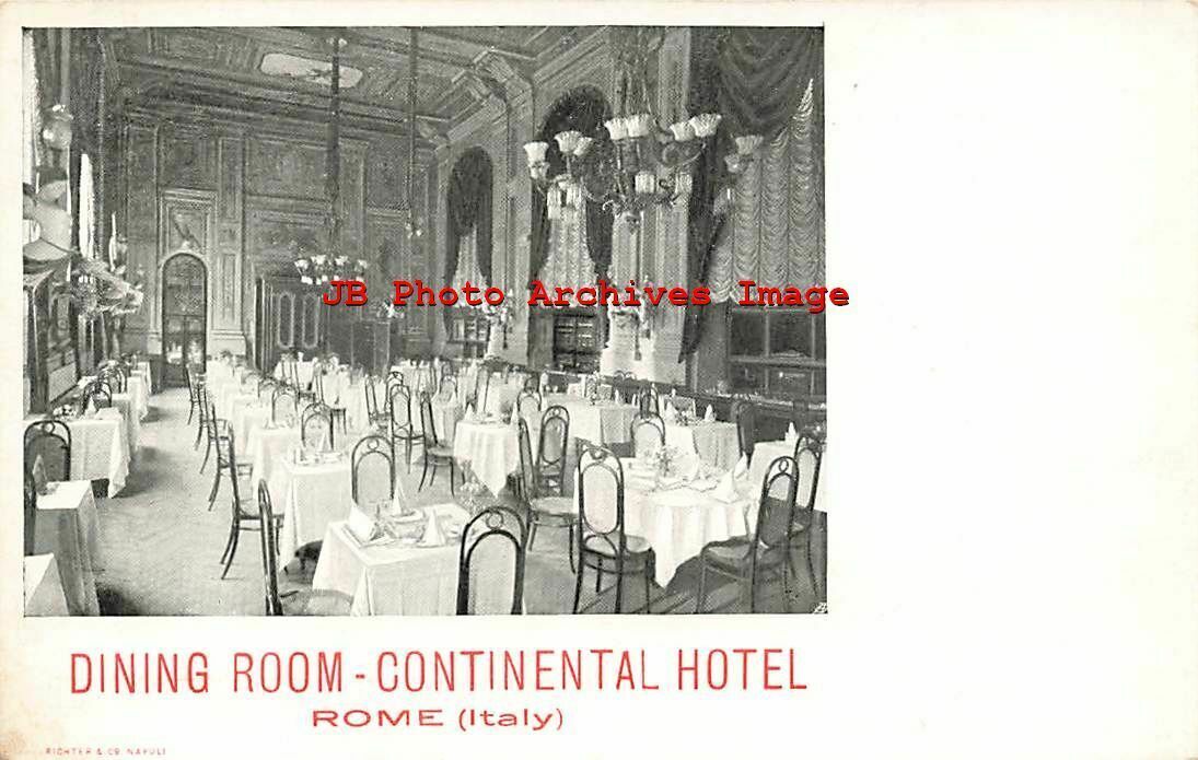 Italy, Rome, Continental Hotel, Dining Room Interior View | Europe ...