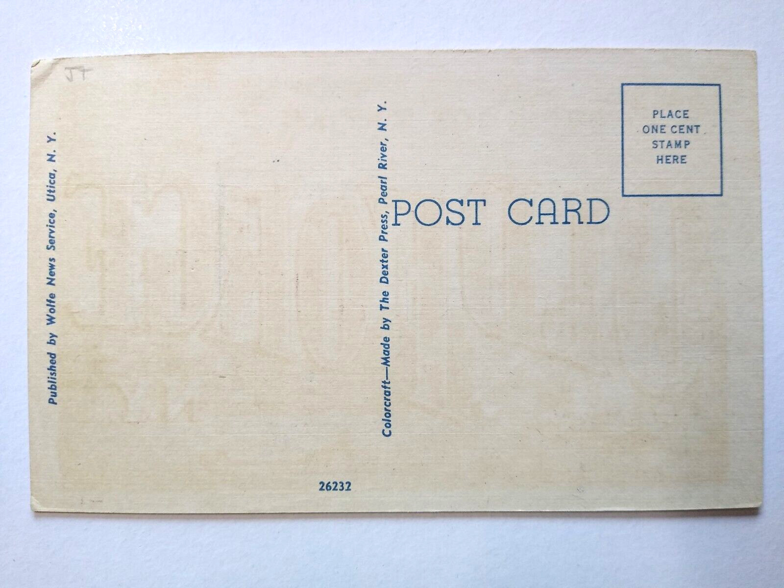 Greetings From Old Forge New York Large Big Letter Postcard Linen Canoe ...