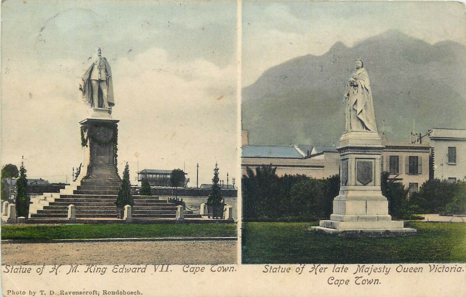 Statue of His Majesty King Edward VII and Queen Victoria Cape Town ...