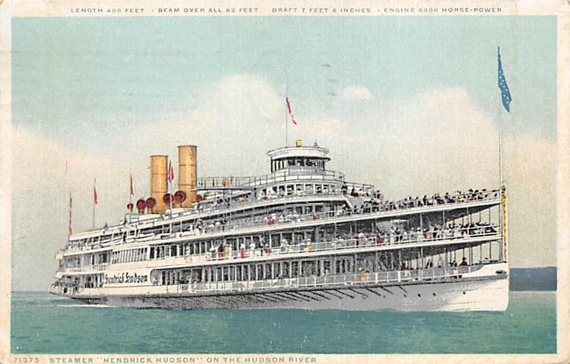 Hendrick Hudson River Steamship Hudson River Day Line Ferry Boat Ship ...